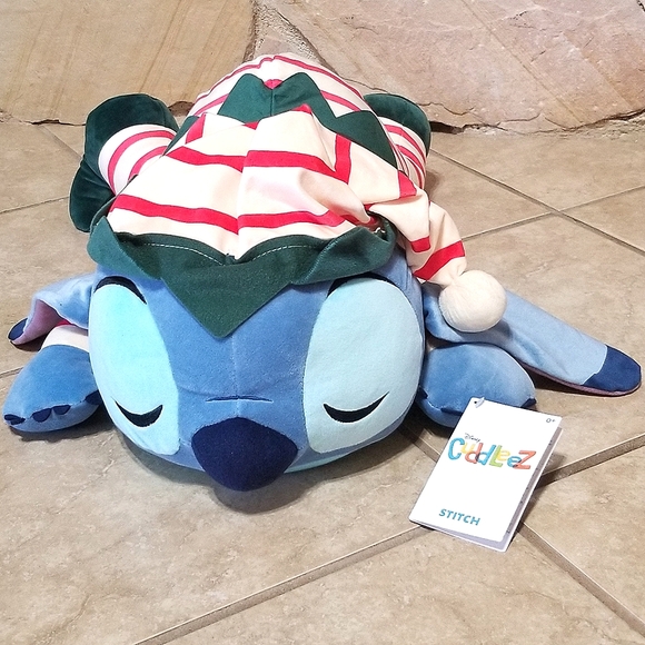 Disney | Toys | Disney Christmas Elf Sleeping Stitch 22 Inch Cuddleez ...